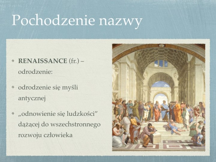 Renesans – prezentacja – Język polski