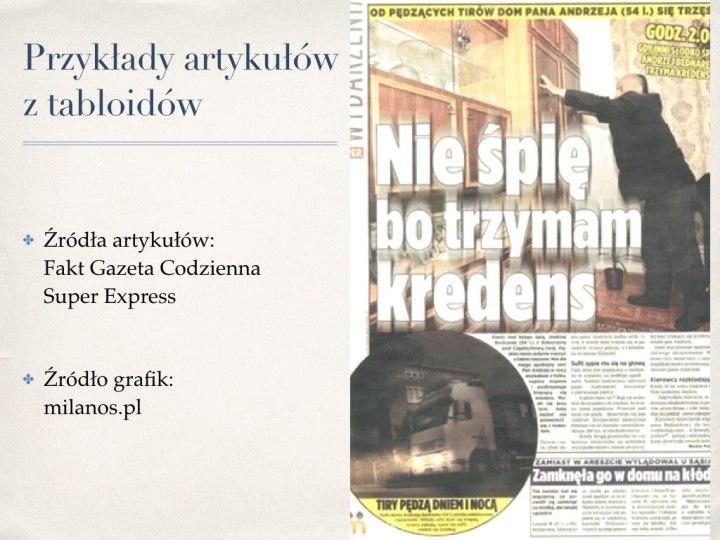 Tabloidy – Język polski