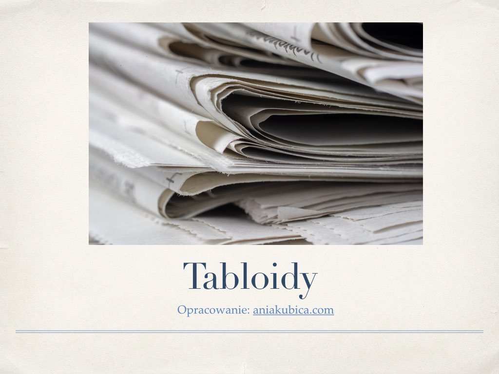 Tabloidy – Język polski