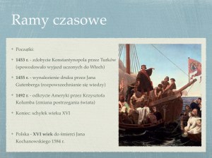 Renesans – prezentacja – Język polski