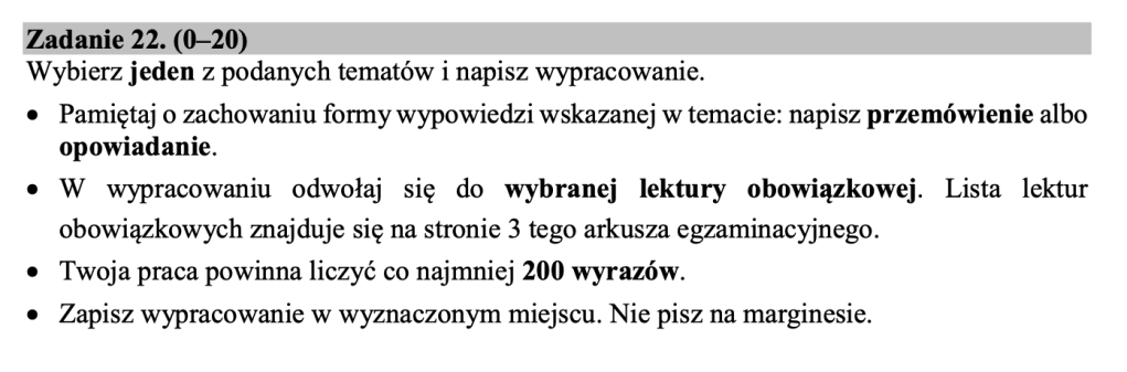 Dłuższe formy – Język polski